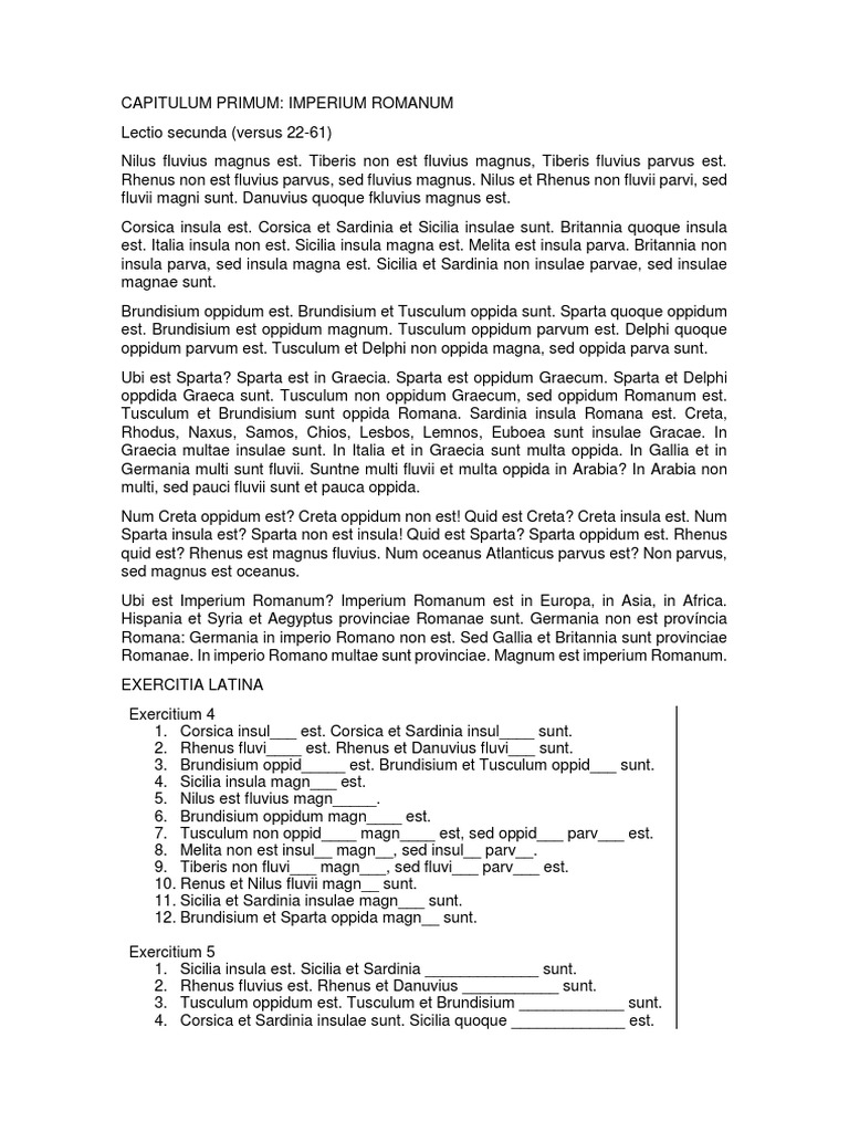 Capitulum Primum | PDF