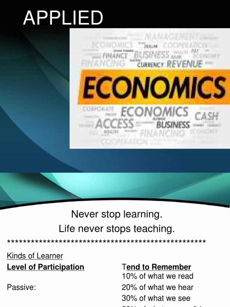 Applied Economics | PDF | Demand | Economics