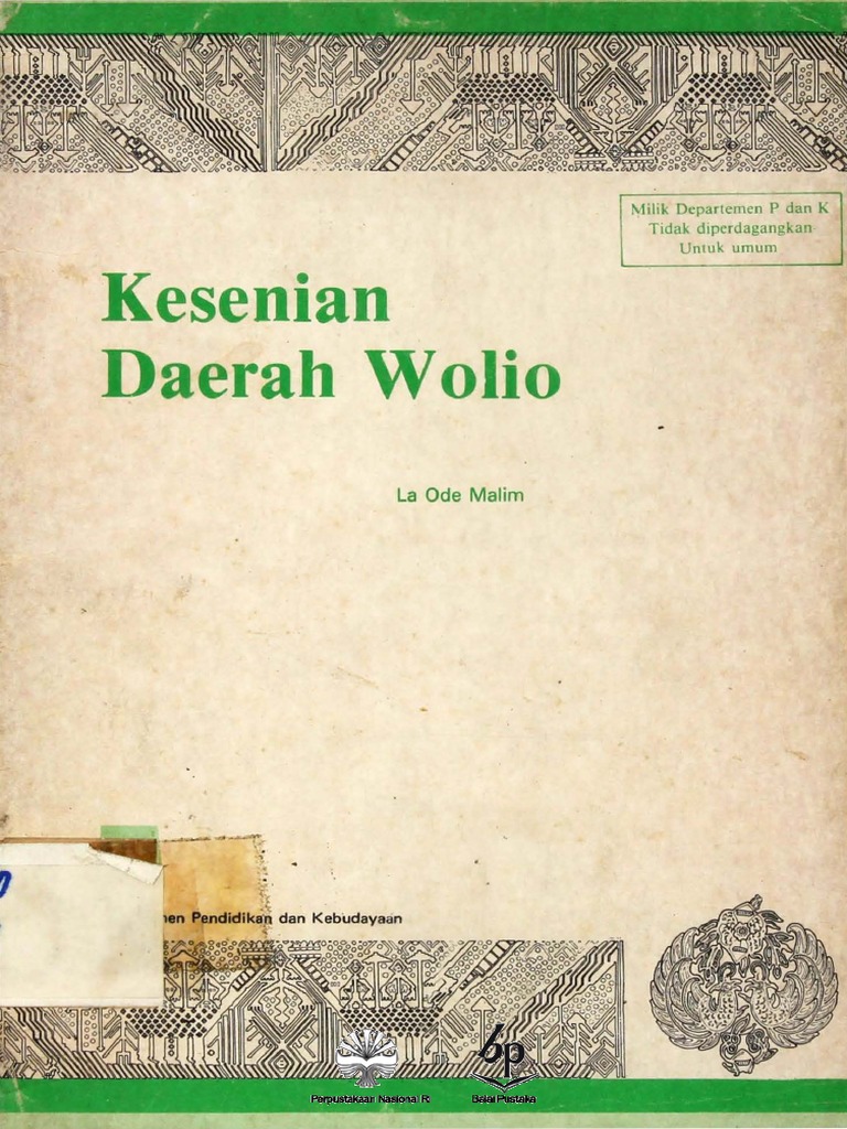 Kesenian Daerah Wolio | PDF