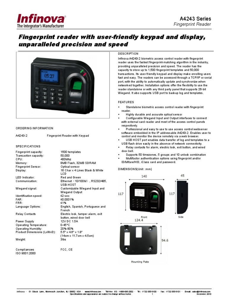 A4243 Datasheet | PDF | Access Control | Computer Hardware