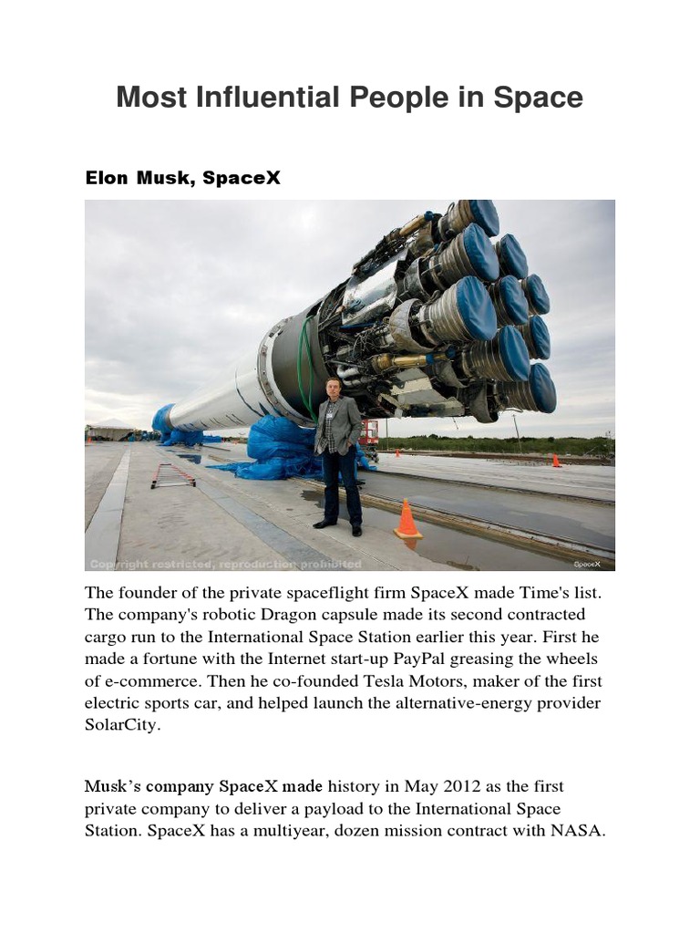 Most Influential People in Space | PDF | Black Hole | Space X