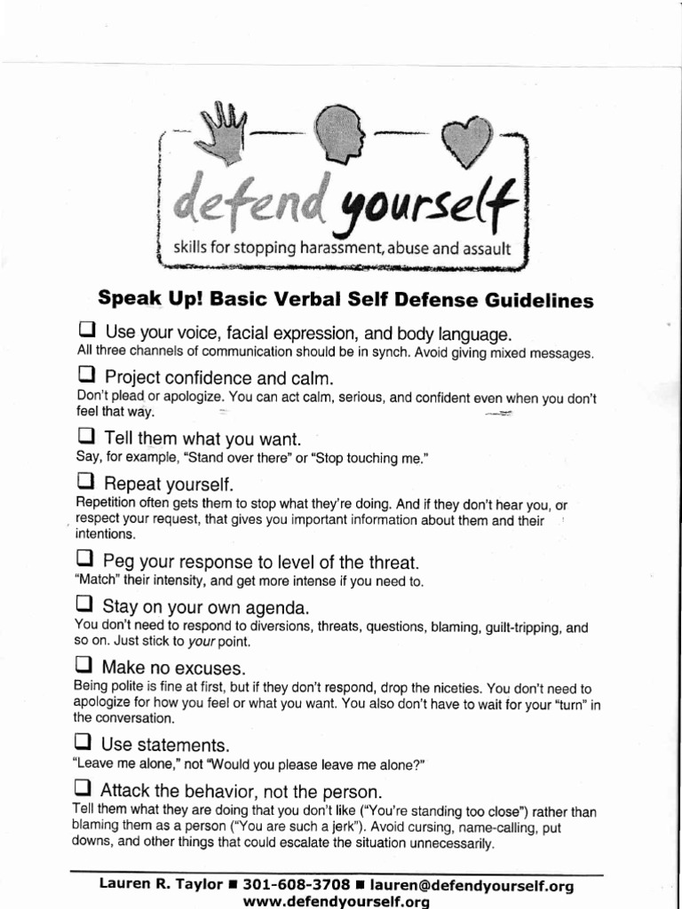 Verbal Self Defence | PDF