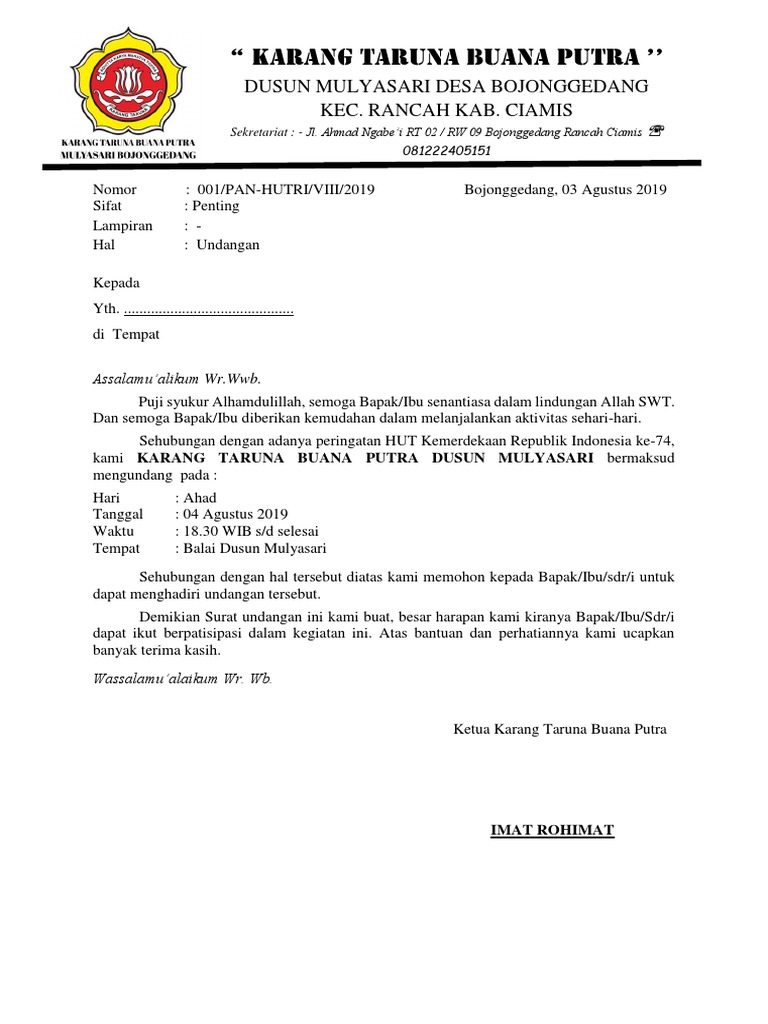 Undangan Rapat | PDF