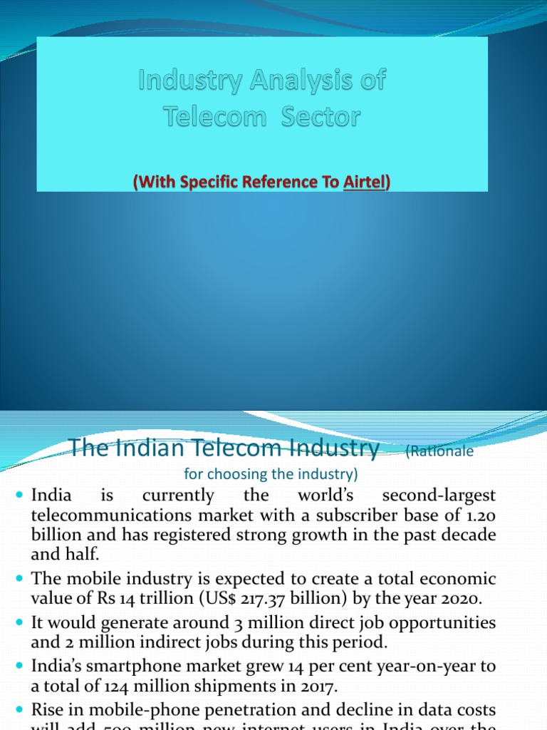 Industry Analysis of Telecom Sector1 | PDF | Telecommunication | Lte ...
