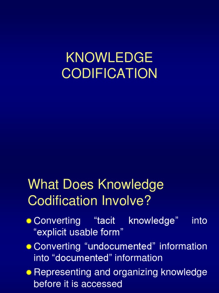 Unit - 8 Knowledge Codification | PDF | Knowledge | Decision Making