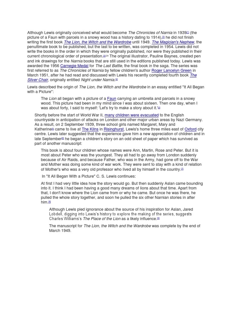 The Chronicles of Narnia | PDF | The Chronicles Of Narnia | C. S. Lewis