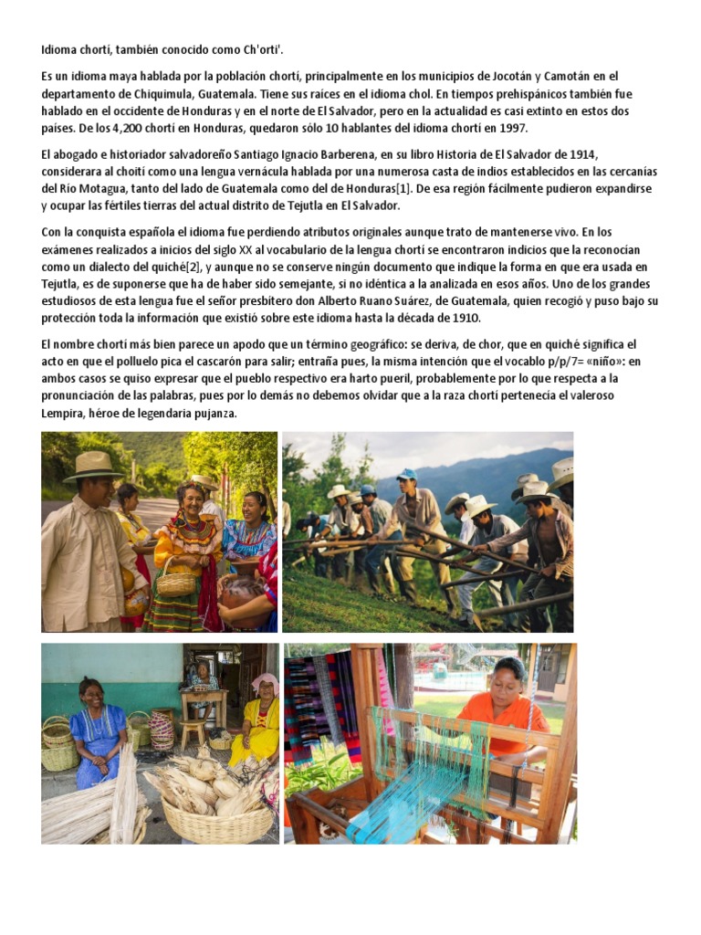 Idioma Chortí | PDF