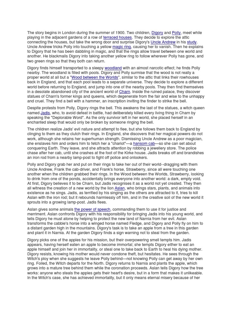 The Magician's Nephew | PDF | Fictional Locations | Worldbuilding