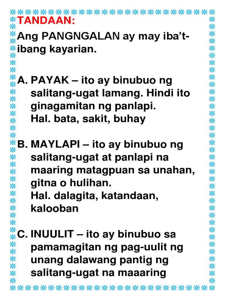 Kayarian NG Pangngalan | PDF