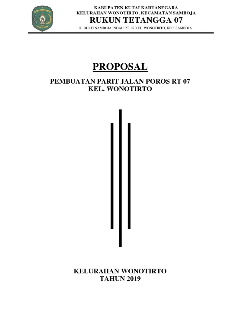 Proposal Parit RT 07 | PDF