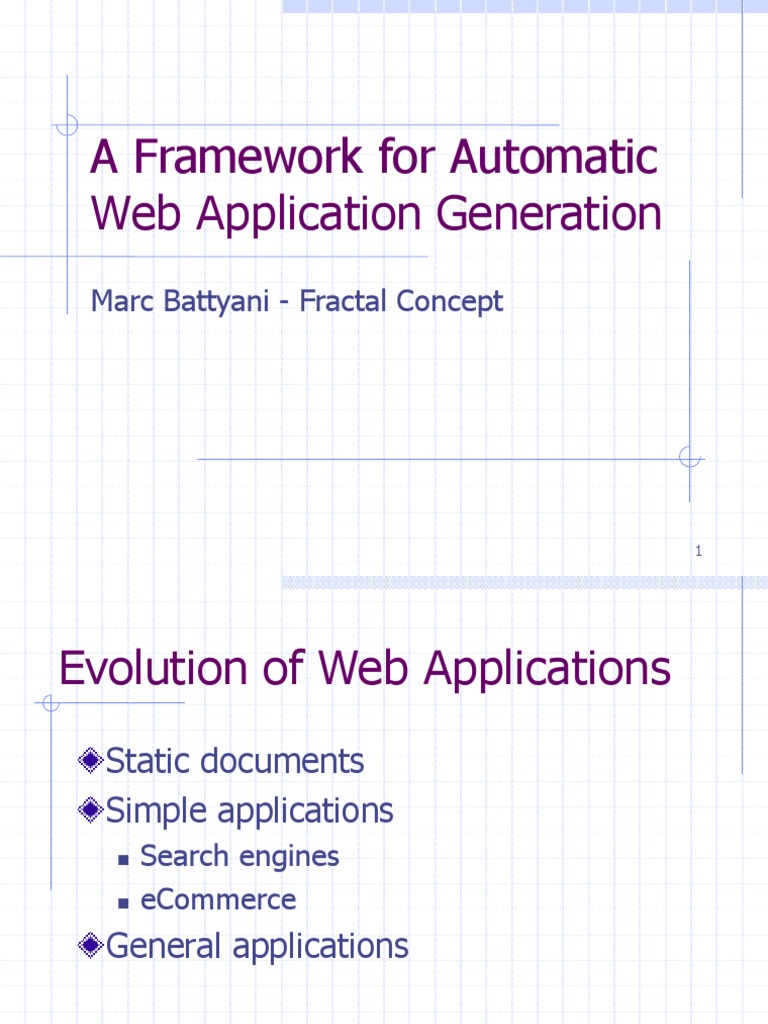 A Framework For Automatic Web Application Generation: Marc Battyani - Fractal Concept | PDF ...