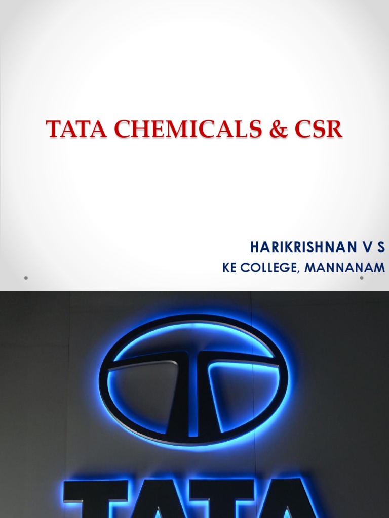 Tata Chemicals' CSR Initiatives | PDF | Nature | Business