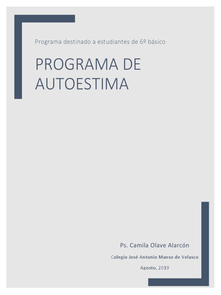 Programa de Autoestima | PDF | Mantra | Cuestionario