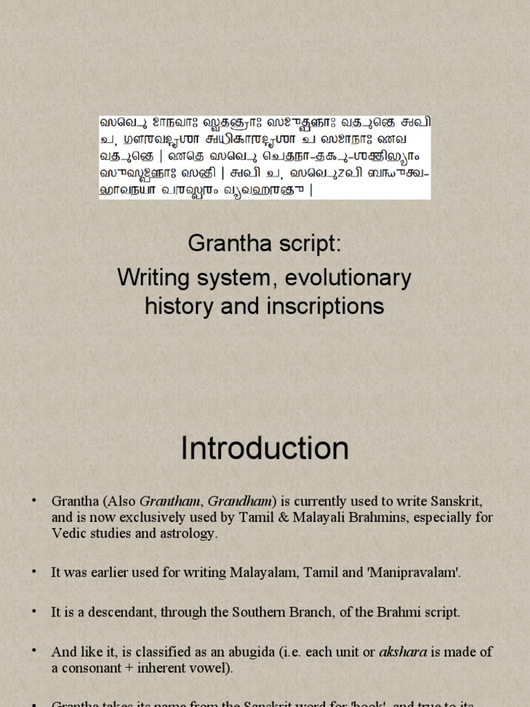 Learn Grantha Script Pdf Writing Languages Of India
