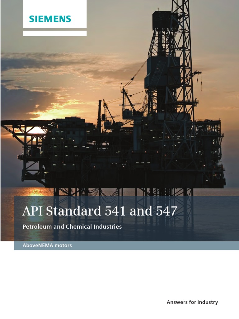API Standard 541 and 547: Petroleum and Chemical Industries | PDF ...