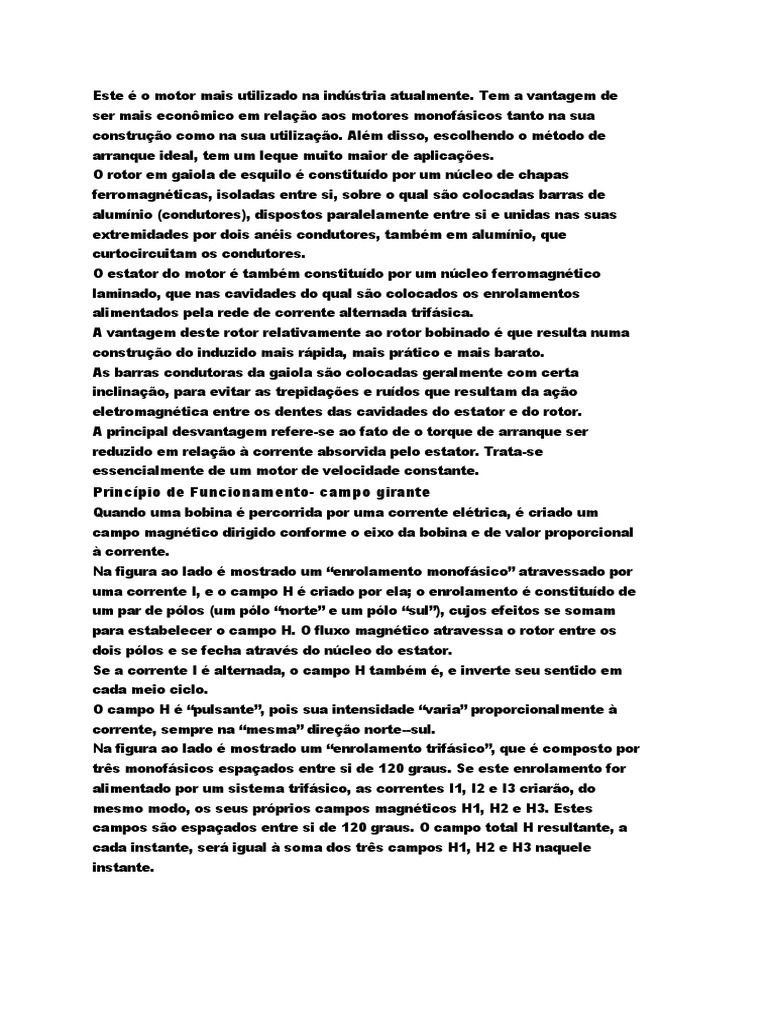 Motor Gaiola de Esquilo | PDF