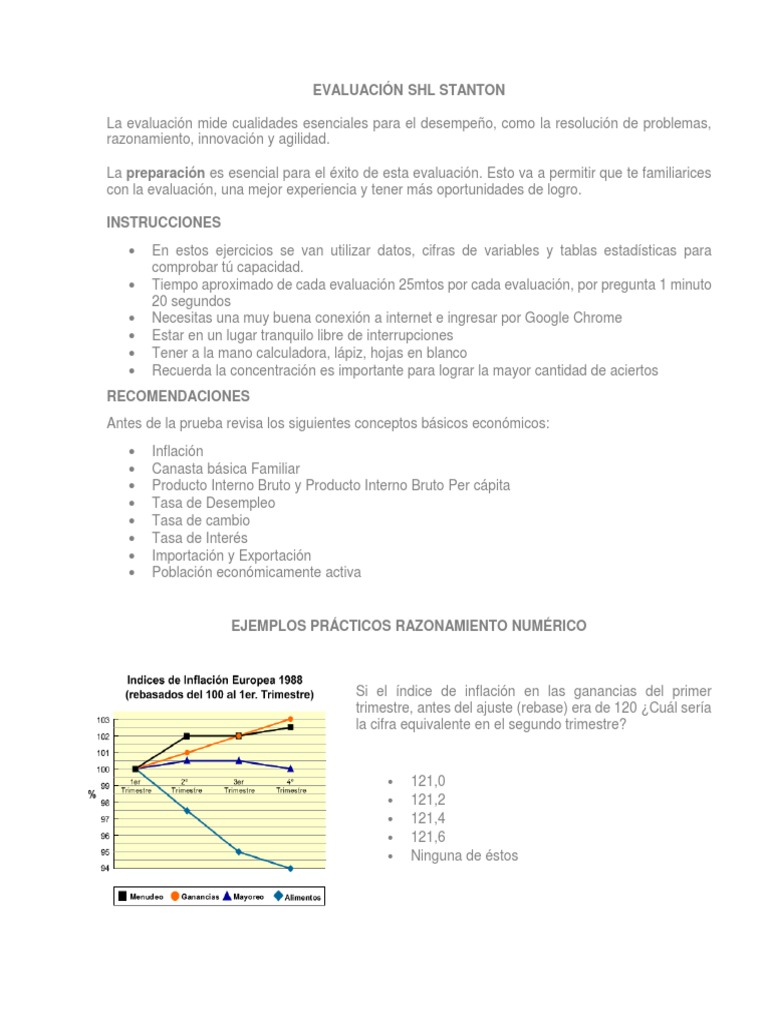 Instructivo Evaluación Stanton | PDF | Inflación | Economias