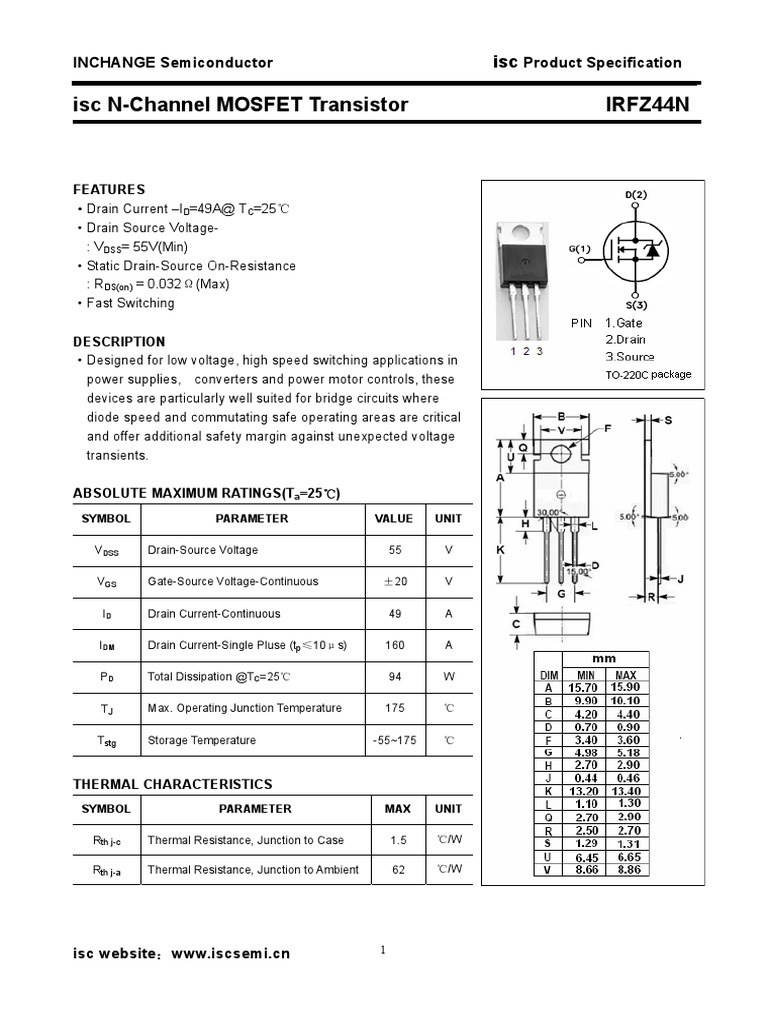 Transistor Mosfet | PDF | Field Effect Transistor | Mosfet