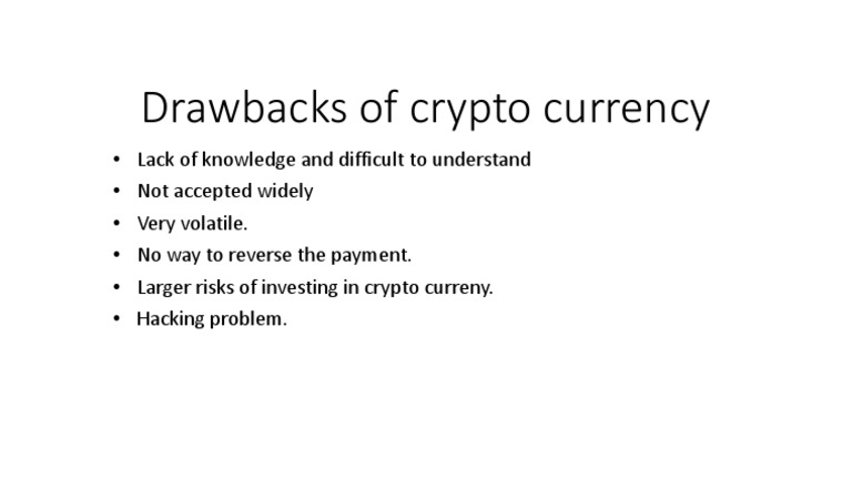 Drawbacks of Crypto Currency | PDF