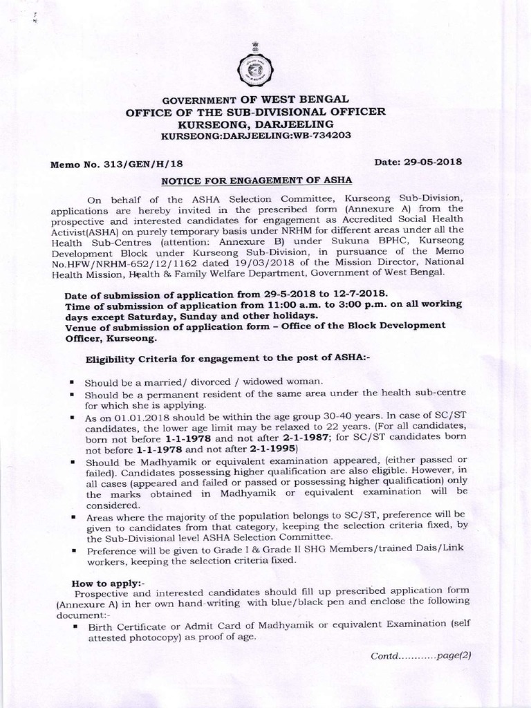 Asha Worker | PDF | Written Communication | Government Information