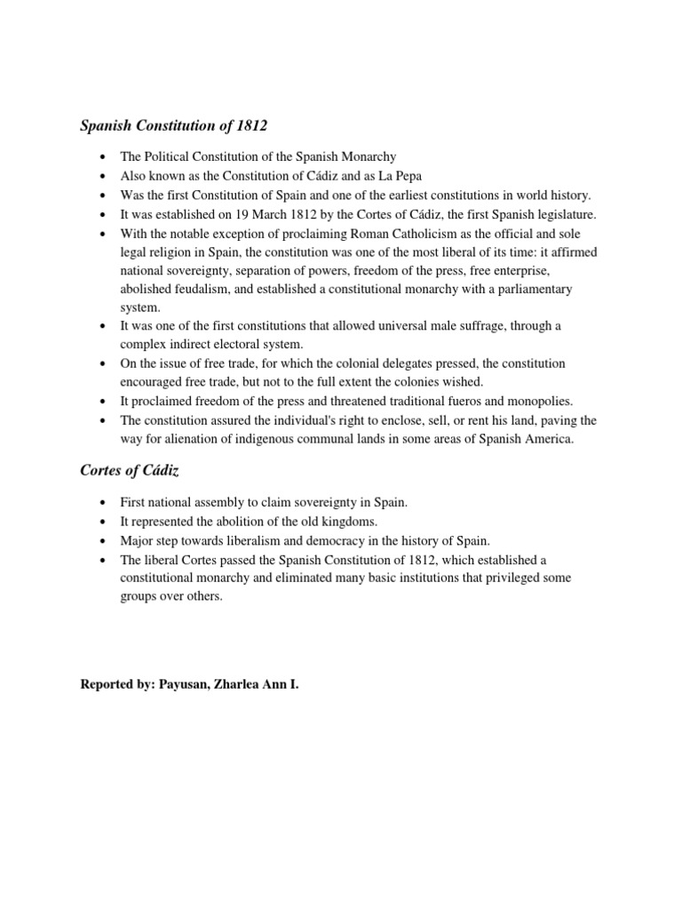 Spanish Constitution of 1812 | PDF | Rodrigo Duterte | Government