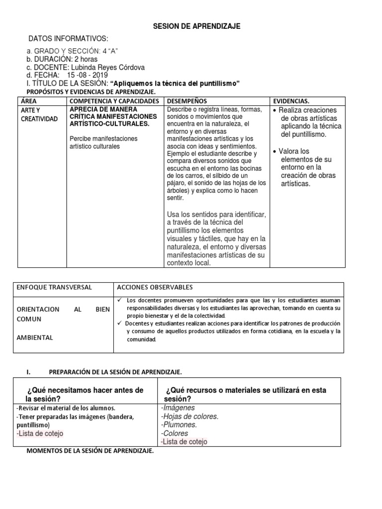 ARTE Aplicamos La Tecnica Del Puntillismo | PDF | Aprendizaje ... ARTE Aplicamos La Tecnica Del Puntillismo | PDF | Aprendizaje ...