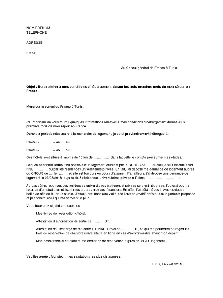 Lettre Explicative | PDF