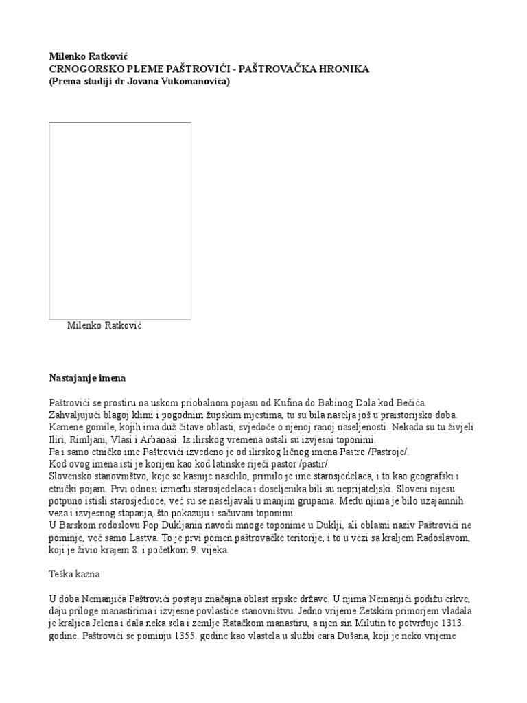 Pastrovici | PDF