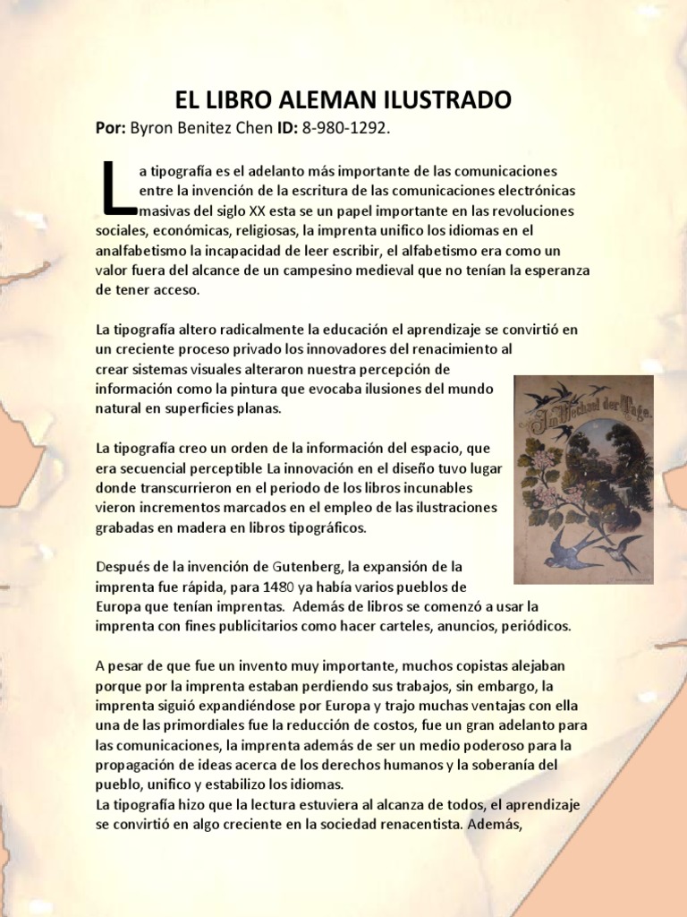 El Libro Aleman Ilustrado Byron | PDF | Imprenta | Tipografía