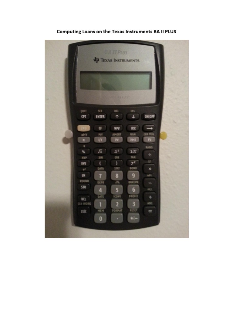 BA 2 Plus Tutorial | PDF | Interest | Calculator