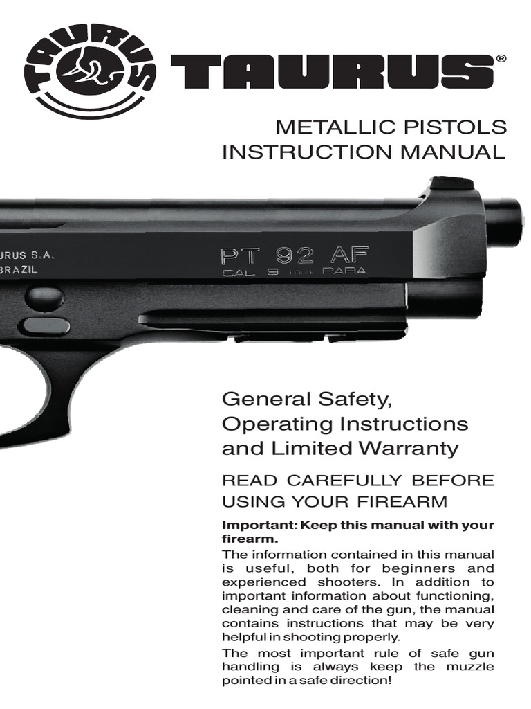 Metallic Pistol Manual PDF | PDF | Trigger (Firearms) | Cartridge ...