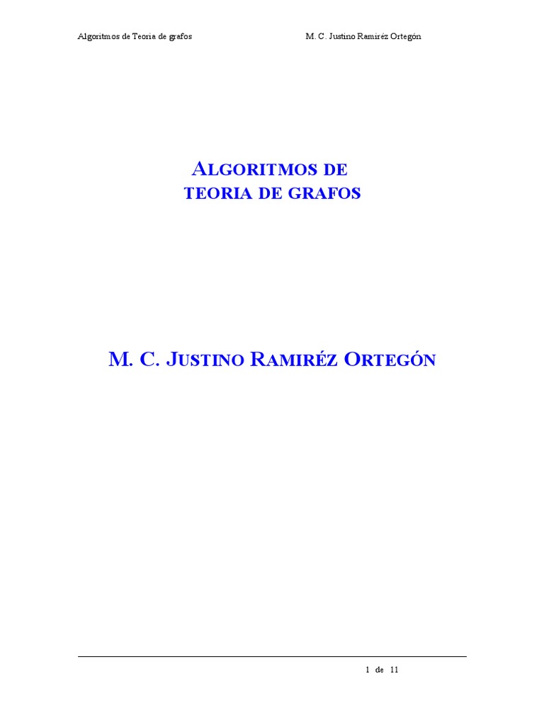 Algoritmos de Teoria de Grafos | PDF | Teoría de grafos | Matemáticas ...