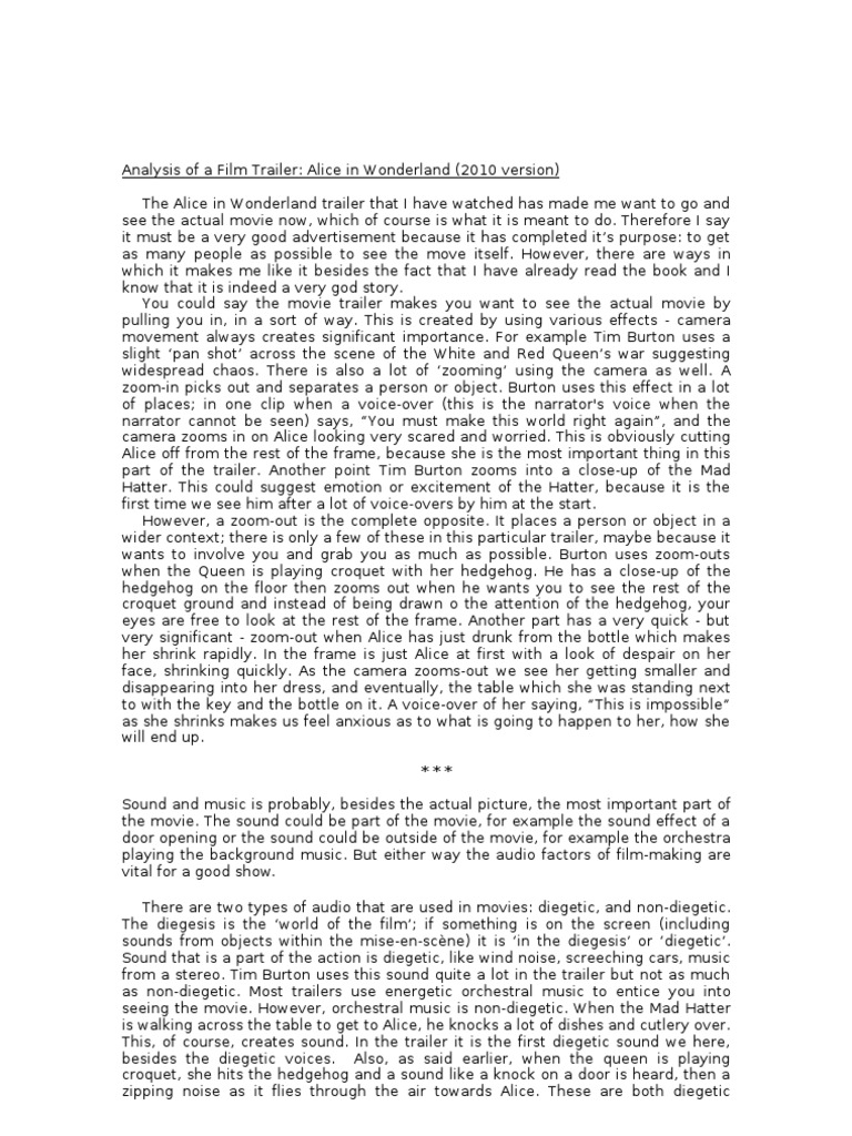 Alice in Wonderland Essay | PDF | Leisure