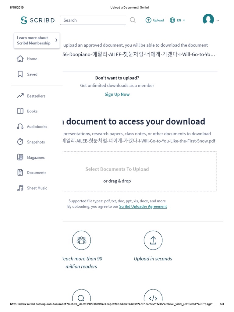 Upload a document to access your download: 339374556-Doopiano-에일리-AILEE-첫눈처럼-너에게-가겠다-I-Will-Go ...