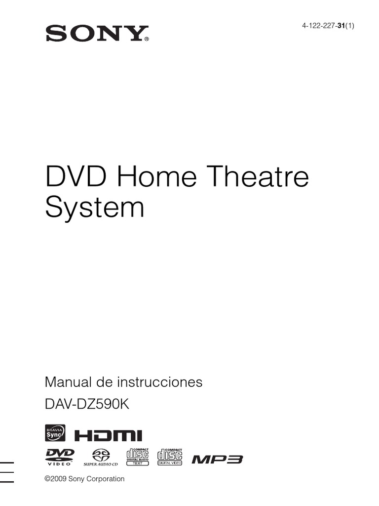 Manual de Home Theater DVD Sony PDF | PDF | CD ROM | Disco compacto