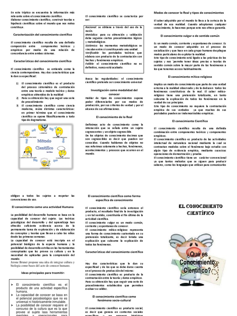 Tríptico sobre el Conocimiento Científico | PDF | Conocimiento | Empirismo