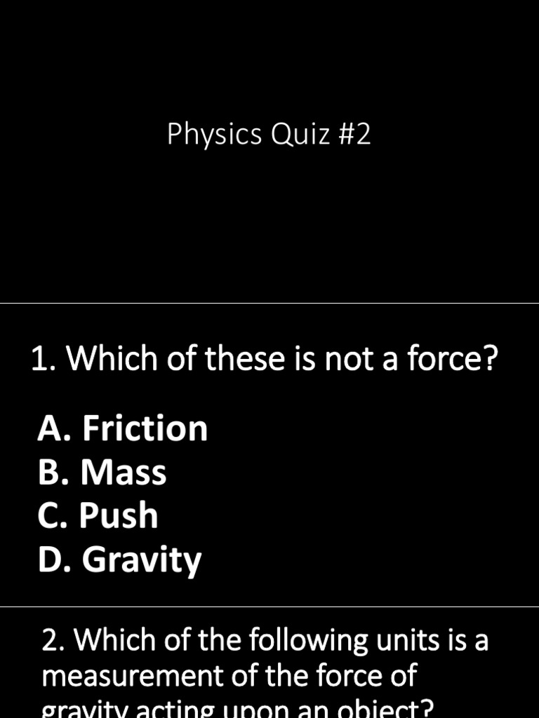 Understanding Forces and Motion: An Analysis of Key Concepts Covered in ...