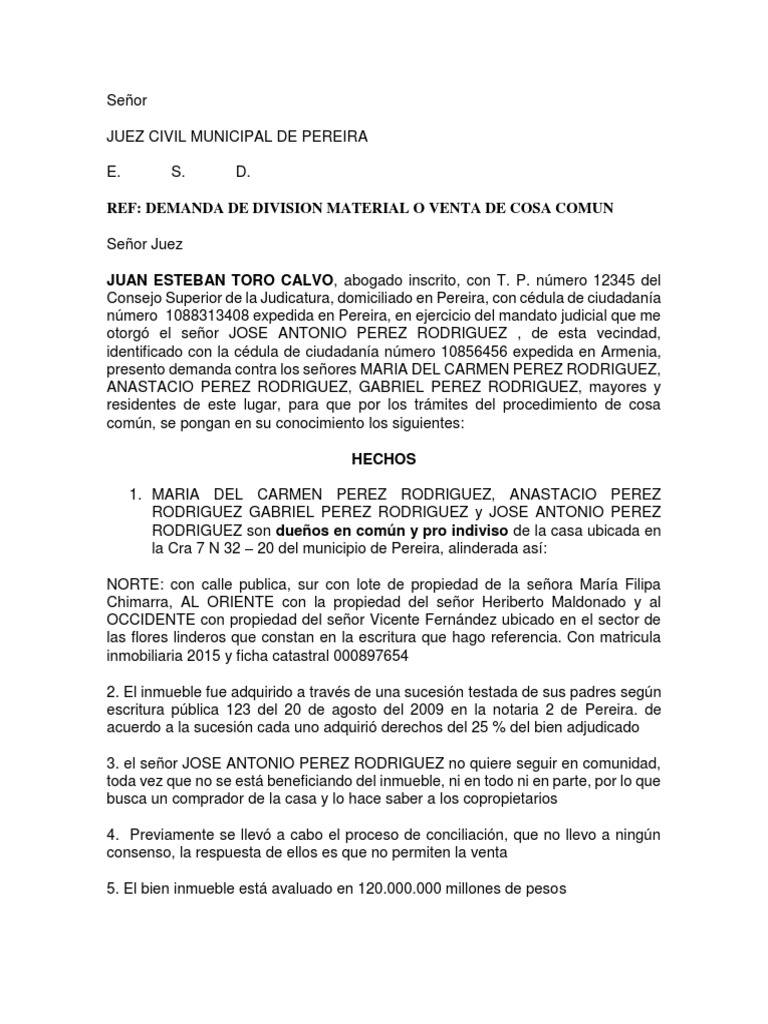 Demanda Civil | PDF | Justicia | Crimen y violencia