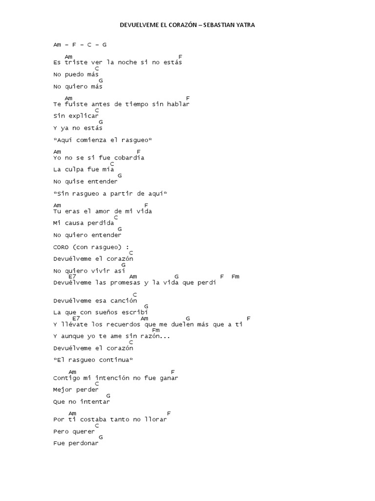 Devuelveme El Corazón | PDF | Entretenimiento (general)