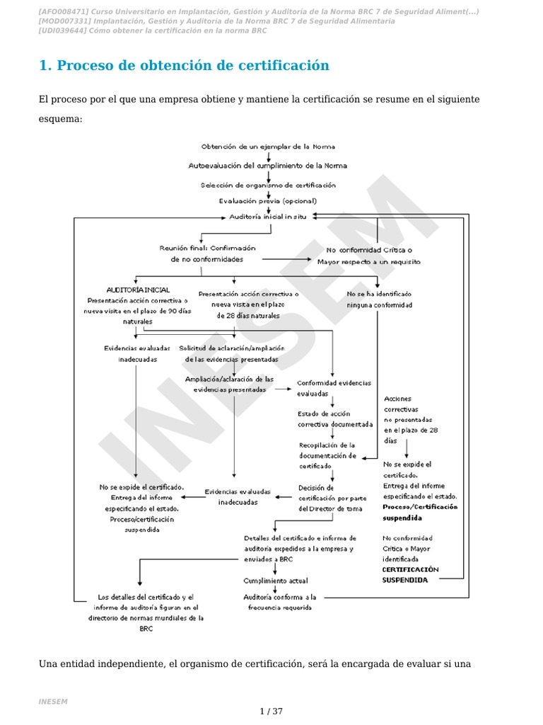 Cómo Obtener La Certificación en La Norma BRC | PDF | Análisis de ...