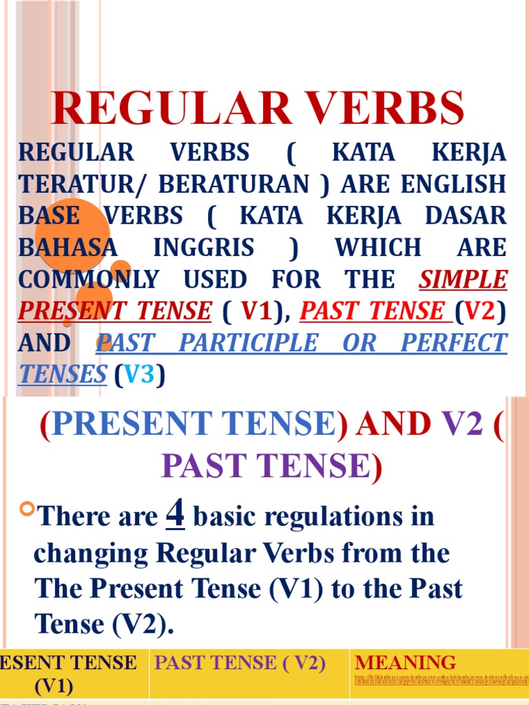 Understanding Regular Verbs in English | PDF | Onomastics | Grammatical ...
