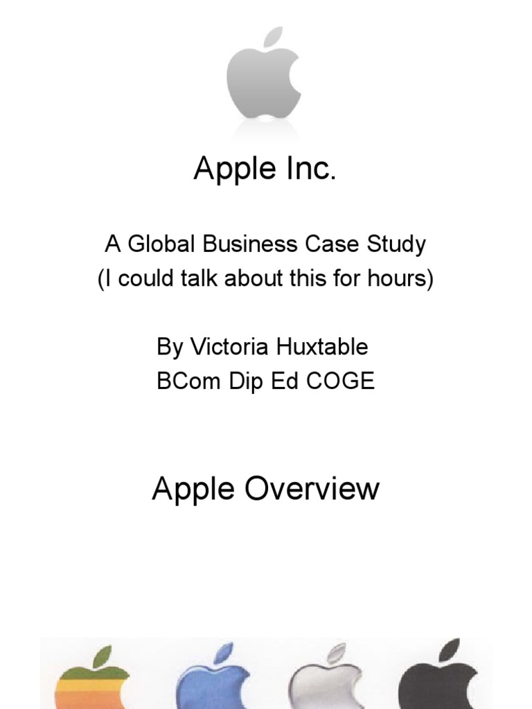 Apple Inc.: A Global Business Case Study (I Could Talk About This For ...