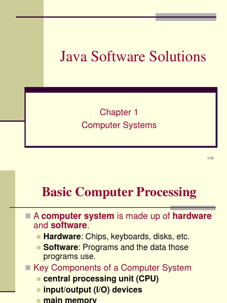 Java Software Solutions: Computer Systems | PDF | Read Only Memory ...