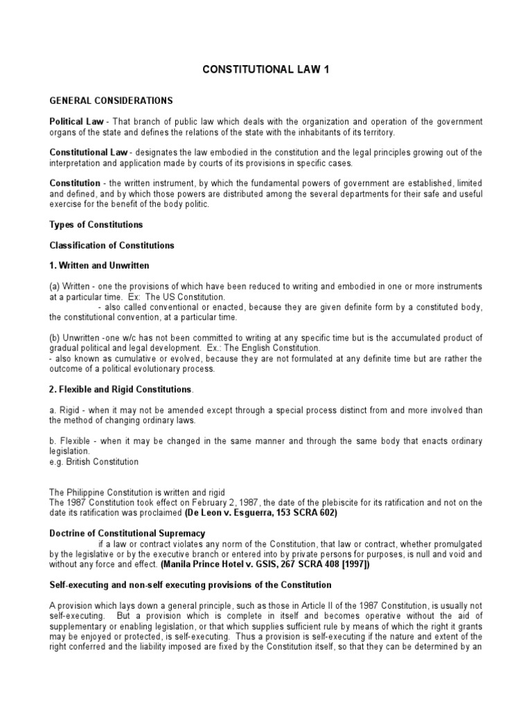 Constitutional Law 1 | PDF | Eminent Domain | Territorial Waters