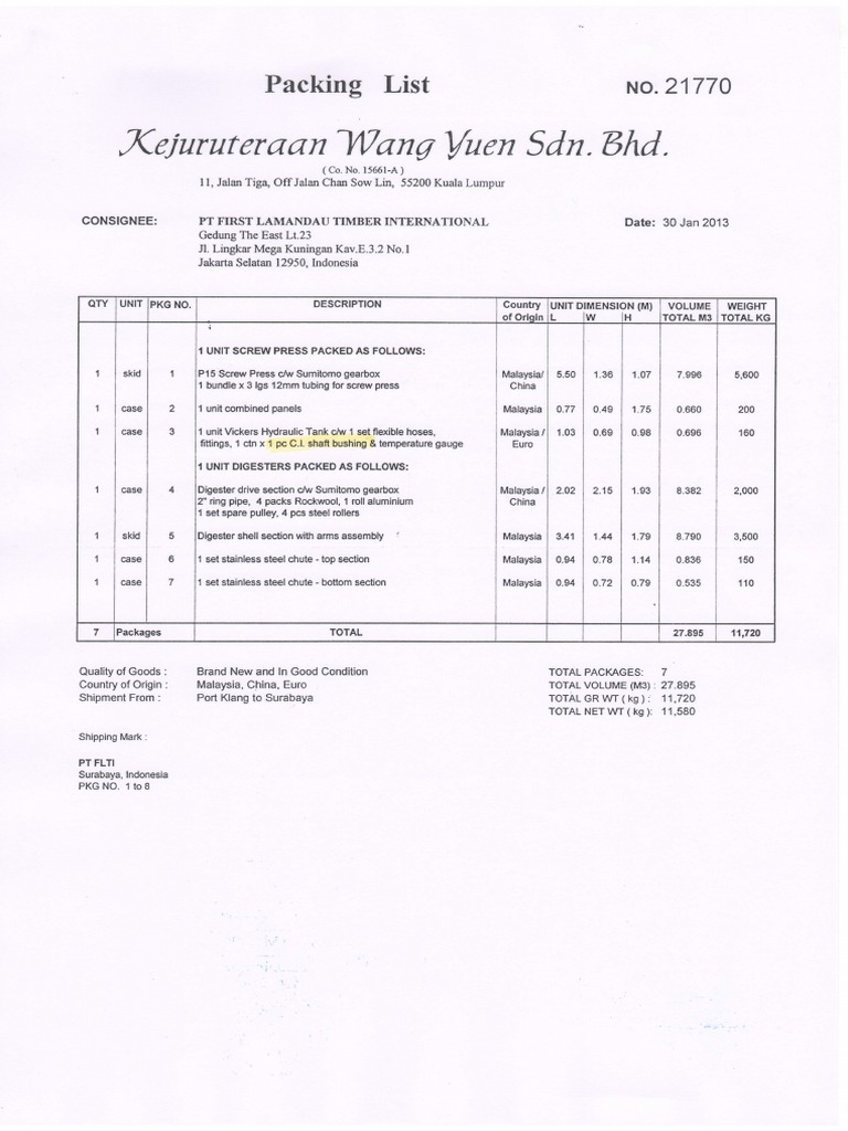 Packing List | PDF | Nature