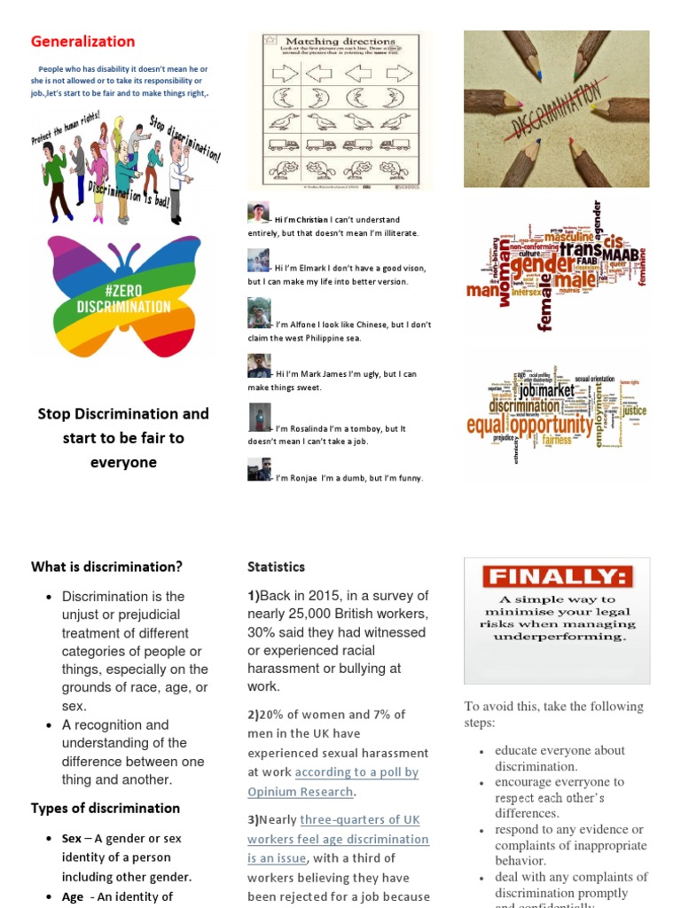 Generalization: Stop Discrimination and Start To Be Fair To Everyone ...