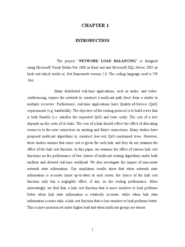 Final - Network Load Balancing | PDF | Web Application | Load Balancing (Computing)