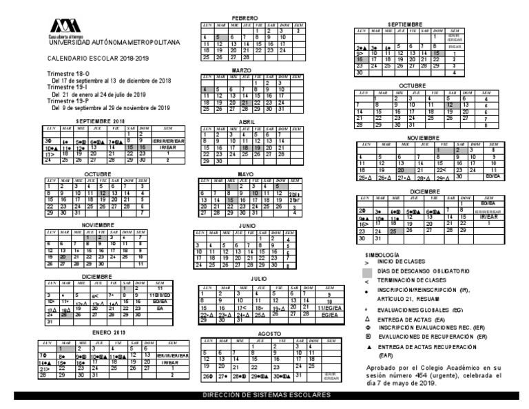 Calendario Uam | PDF