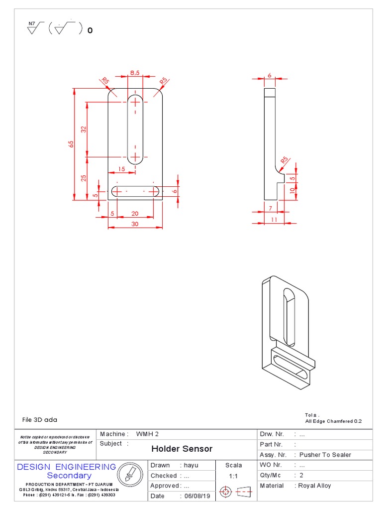 Holder Sensor: Design Engineering Secondary | PDF