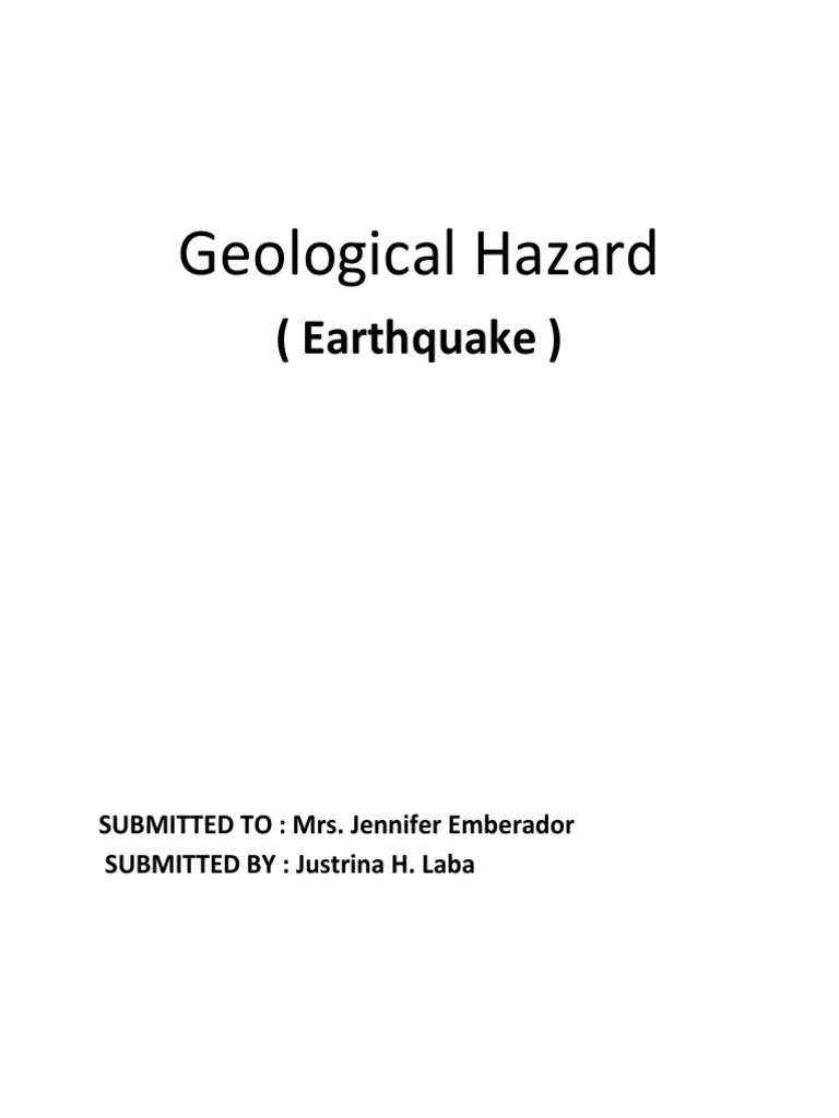 Geological Hazard | PDF